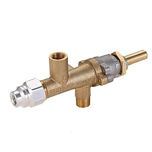 OWLEEN Safety Brass Patio Heater Main Control Valve with Pilot Port Fit for Low Pressure Patio Connection
