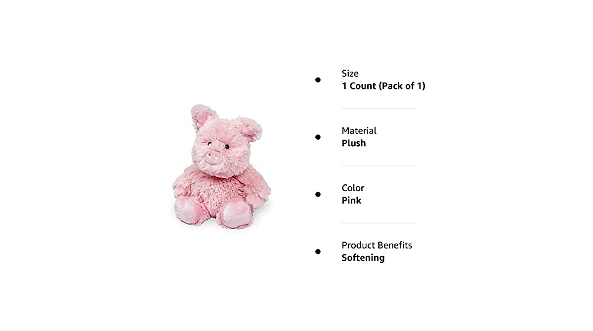 Intelex Warmies Microwave Plush Pig for Relaxation & Sleep