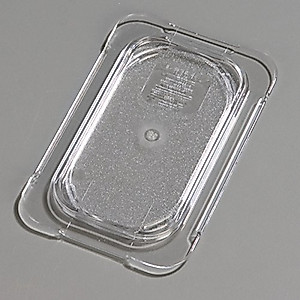 Carlisle FoodService Products Storplus 1/9 Size Universal Flat Food Pan Lid for Catering, Buffets, Restaurants, Polycarbonate, Clear