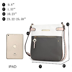 MKF Crossbody Bag for Women – PU Leather Pocketbook Handbag – Designer Side Messenger Purse, Shoulder Crossover cognac