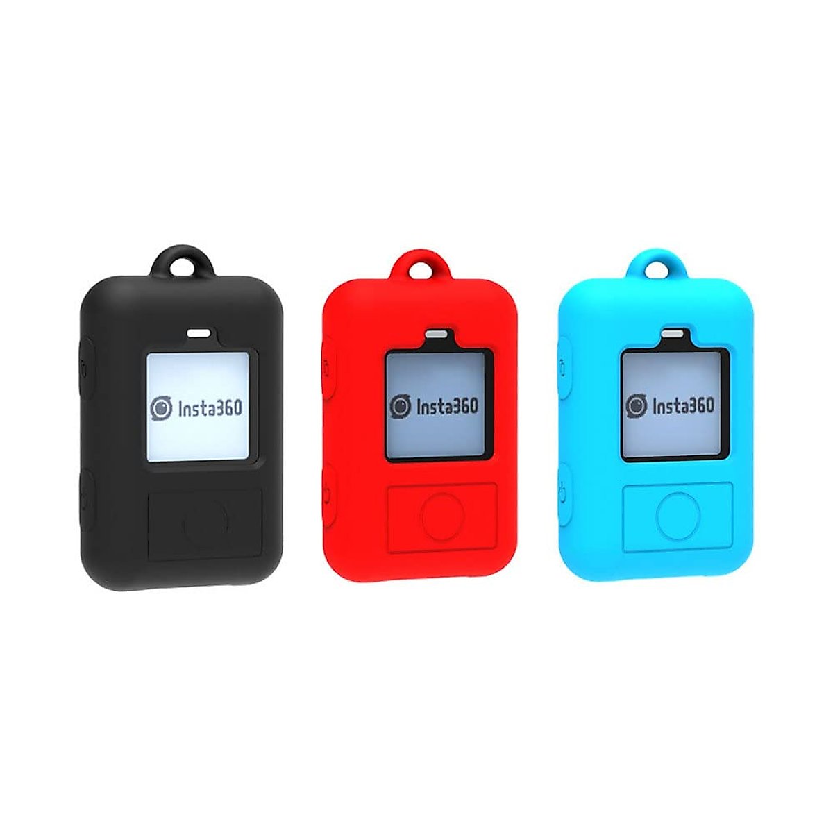 Compatible with Insta360 X2 / X3 / RS GPS Waterproof Remote Control Silicone Case for Insta 360 One X3 Silicone Dustproof and Drop-proof Action Camera Accessories (Black, GPS-GJT-BK)