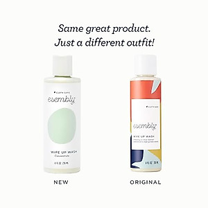 Esembly Wipe Up Wash Kit, Organic No-Rinse Foaming Wipes Solution, Use with Cloth Wipes on Baby’s Diaper Area, or as a Body Wash, Includes Concentrate Refill Only, 4oz Bottle