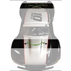 Du-Bro Body Klip Retainer, with Rubber Attachments, for RC Cars and Trucks, 2-Pack, Lime Green