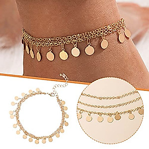 BSWAJIOJIO Mens Digital Sports Watch Beach Women's Bohemian Alloy Bracelet Accessory Dangle Earrings Set (Gold, One Size)