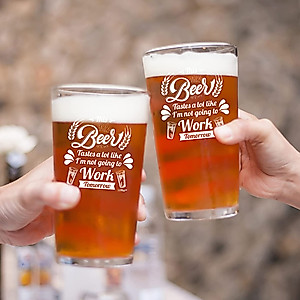 Funny Retirement Gift for Women Men Dad Mom. 2024 Retirement Beer Glass Gifts. Retired Mugs for Friend Coworkers Office & Family. Unique Novelty Ideas for Her Nurses Navy Air Force Military Gag