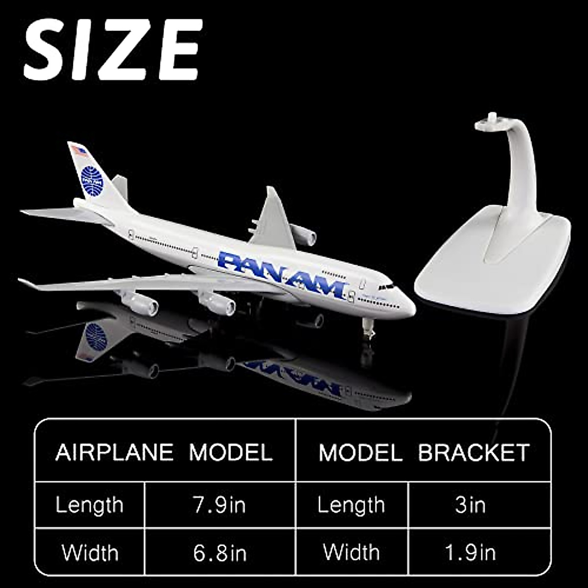 Busyflies 1:300 Scale American Panam Airlines 747 Airplane Models Alloy Diecast Airplane Model