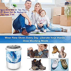 Portable Mini Washing Machine,Semi-Automatic,Three functions of washing shoes washing Clothes Spin-Dry,9.9 lbs Capacity