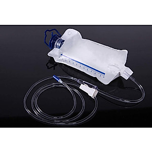 Reusable Home Enema Kit , 1200ML Enama Bag Kit for Colon Cleaning,Douche Bag Colon Douche Cleaner Body Detox Cleaning Kit-Including 1.8M Silicone Hose and 10 Soft Replacement Enema Tips