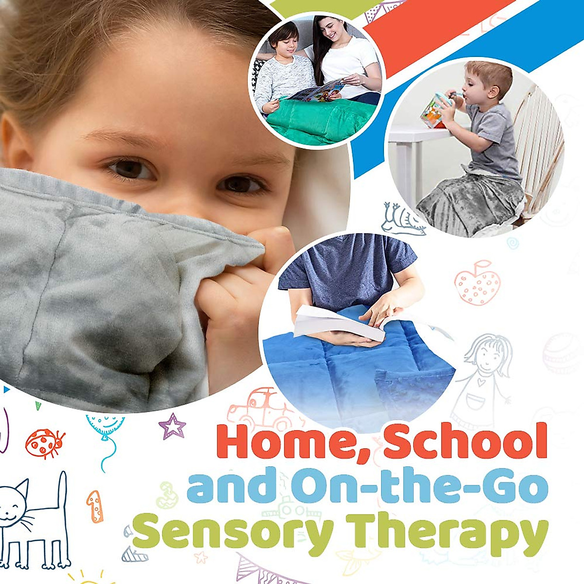 LITTLE CHUBBY ONE Weighted Lap Pad - Heavy Blanket - 7 Lbs - 19" x 22"