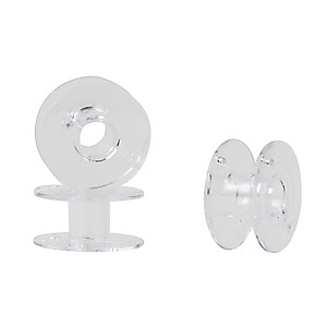 SINGER 06542 Class 15J Bobbins, Transparent, 3-Count,