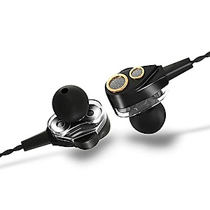 Heave Bluetooth 4.1 Neckband Earphones,in- Ear 6D Stereo Surround Sound HiFi Wireless Earphones,Waterproof Noise Cancellation Sports Headsets with Microphone Black