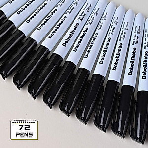 Dabo&Shobo Dry Erase Markers, （80 Count, Black,Chisel Tip）-White Board Markers Dry Erase，Whiteboard Pens ，Very Suitable for Writing on The School、 Office 、Home Dry Erase whiteboard Mirror Glass