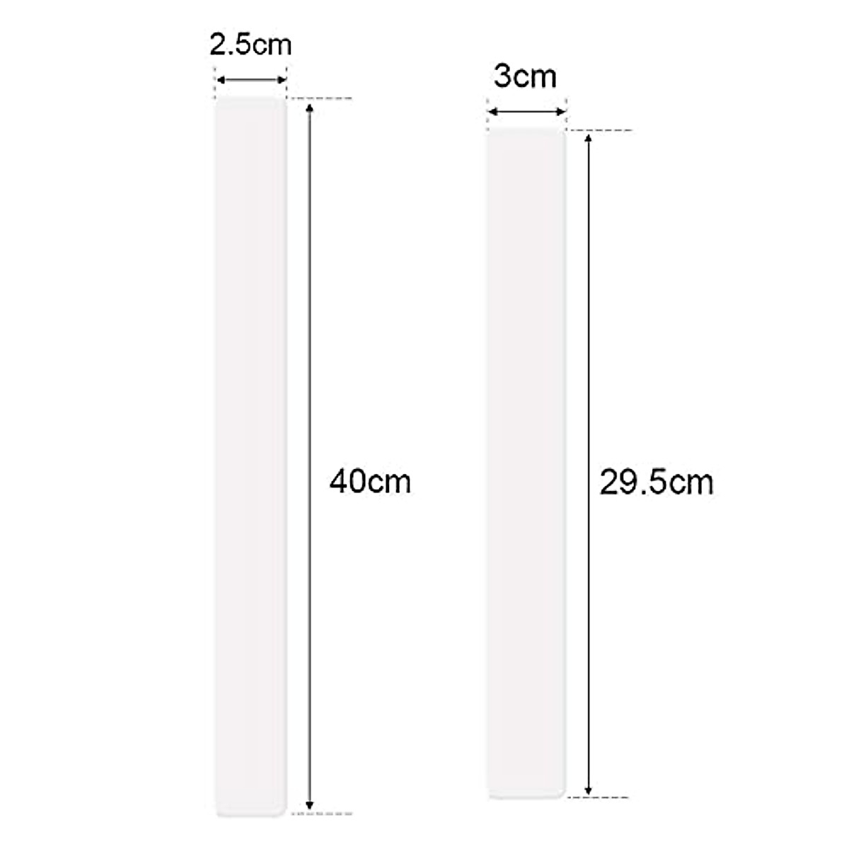 BYBYCD 2Pcs Acrylic Biscuit Cake Rolling Tool Balance Ruler Biscuit Thickness Ruler Biscuit Smoother Baking Accessories(3 x 29.5cm-Thickness 3mm)