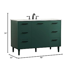 Elegant Kitchen and Bath 48 inch Bathroom Vanity Cabinet - Green