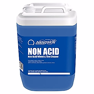 Nanoskin NON ACID Professional Wheel & Tire Cleaner 5 Gallons – Works with Wheel Brush & Tire Brush | Car Wash Wheel Cleaning Spray for Car Detailing | Removes Brake Dust, Oil, Dirt, Light Corrosion