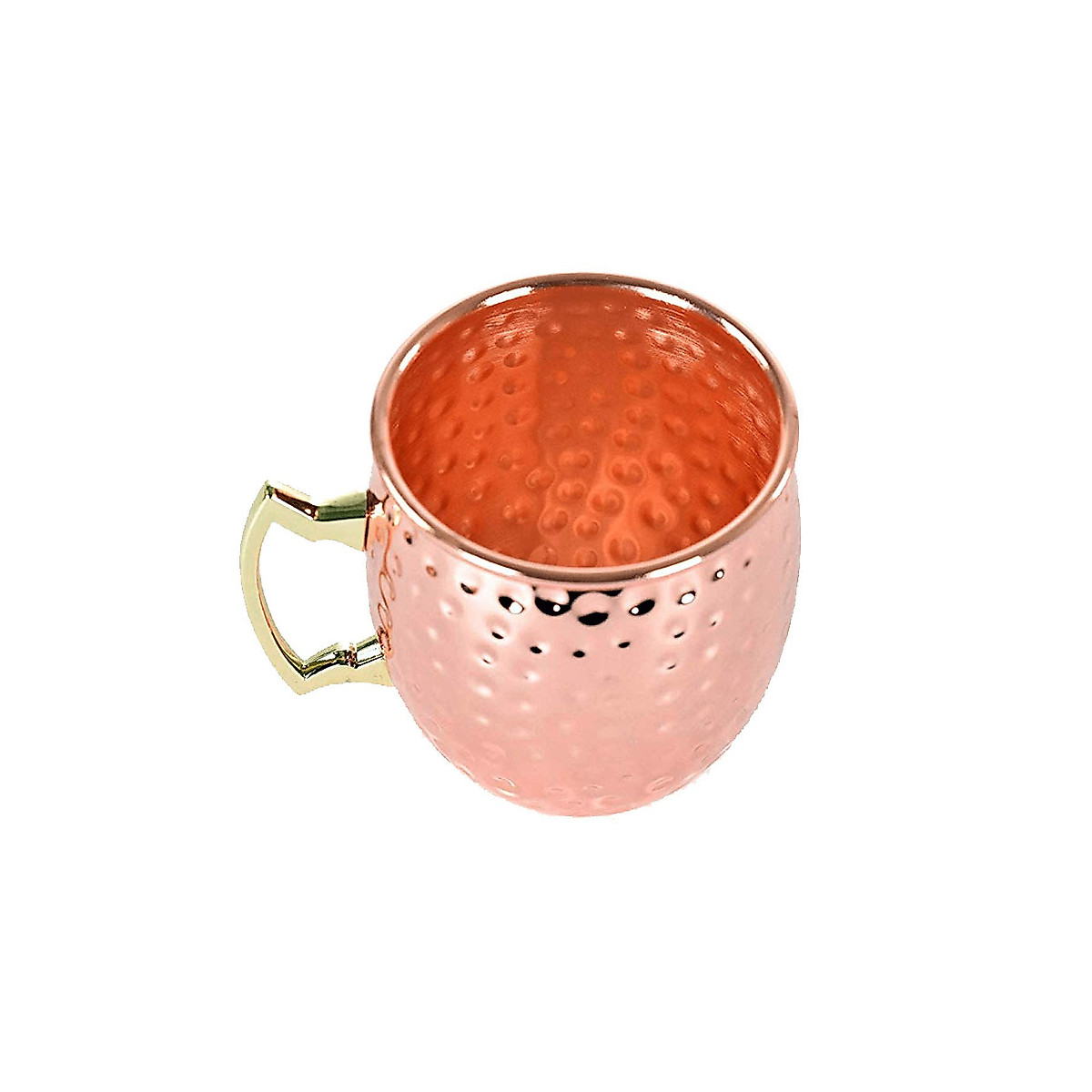 RV Hammered Copper Moscow Mule Mug with Brass Handle, 18oz