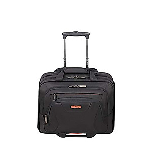 American Tourister Roller Case, Black (Black/Orange), 44 Centimeters