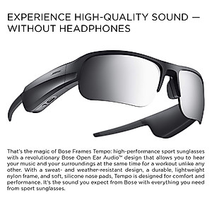 Bose Frames Tempo - Sports Audio Sunglasses with Polarized Lenses & Bluetooth Connectivity – Black