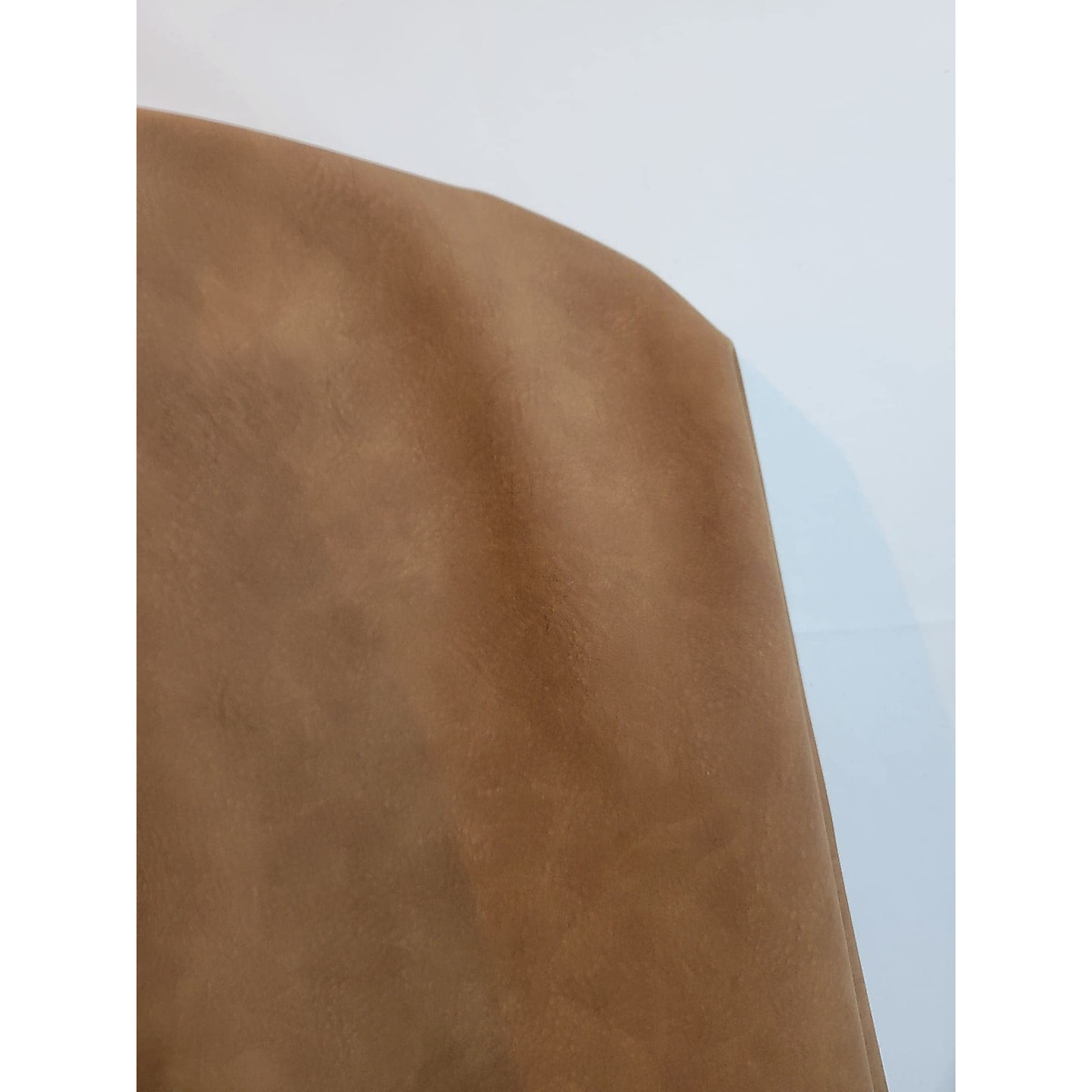 NAT Leathers,Desert Tan Tumbled Nubuck Soft Faux Vegan Leather PU {Peta Approved Vegan},Synthetic Pleather 0.9 mm Nappa Vinyl Upholstery,36"x54" (Desert Tan Nubuck)