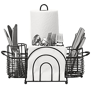 Gourmet Basics by Mikasa Gourmet Basics Art Deco Picnic Buffet Caddy with Paper Towel Holder