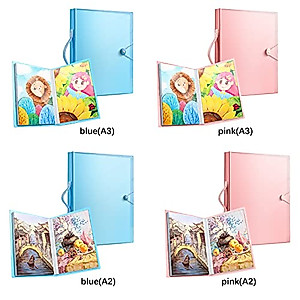 NMFIN A2 Diamond Painting Storage Book Kits - Sketch Painting Art Portfolio Portable Collection Folder, Diamond Painting Kits for Adults Accessories with 30 Pocket Slevees Protectors