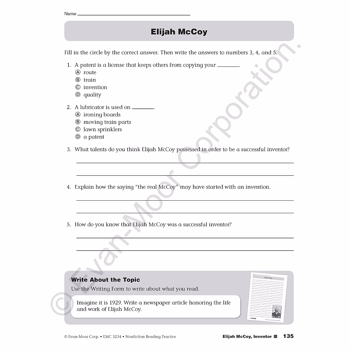 Evan-Moor Non-Fiction Reading Practice, Grade 4