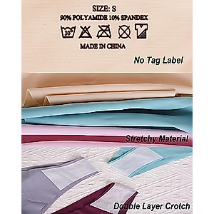 Bolivelan Adjustable Seamless String Underwear for Women G-String Thongs Panties High Cut Brazilian Briefs 6 Pack, US 4, Multicolor