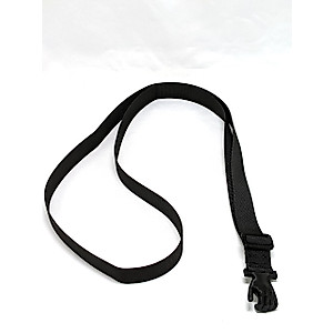 Nylon Tali Strap for Guitar, Vihuela, Guitarron, Requinto. Plastic Sound Hole Hook w/Hand Design (Black)