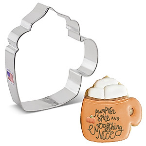 Coffee Mug Cookie Cutter, 4" Made in USA by Ann Clark