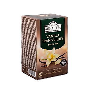 Ahmad Tea Black Tea, Vanilla Tranquility Teabags, 20 ct (Pack of 1) - Caffeinated & Sugar-Free