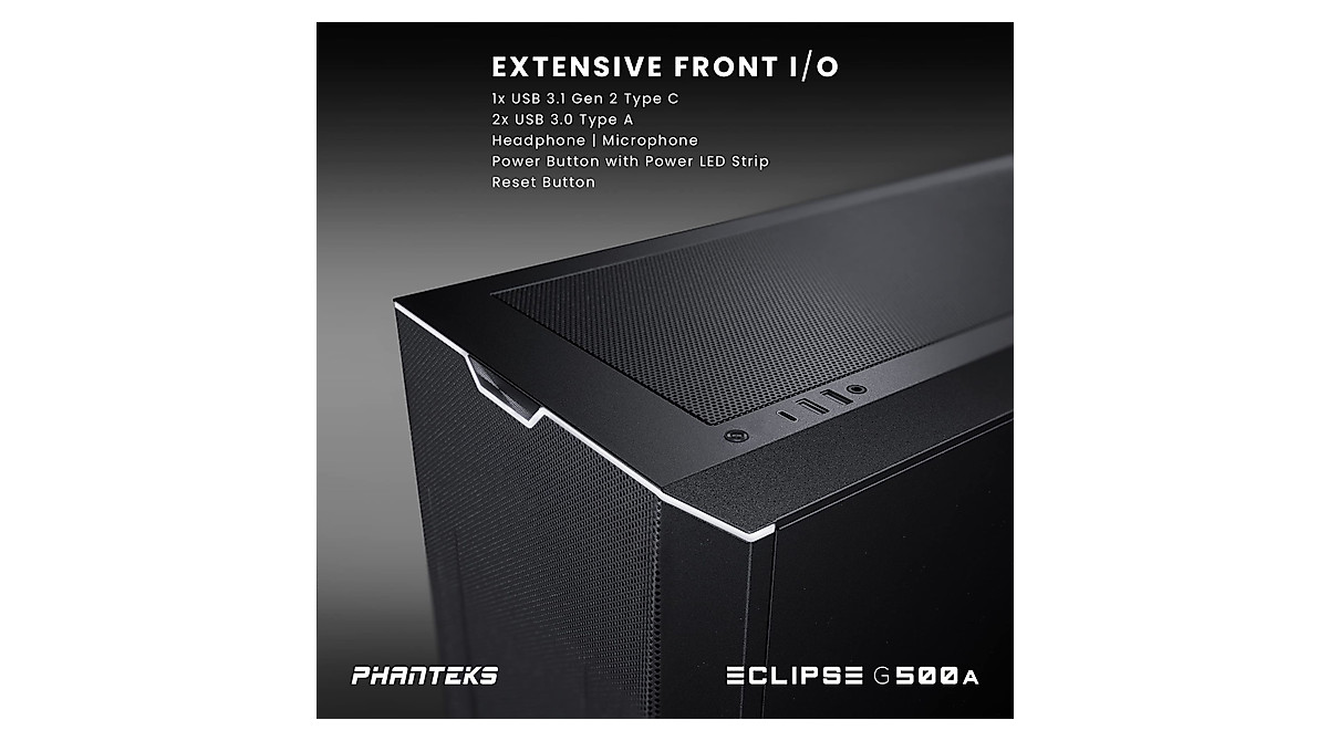 Phanteks Eclipse G500A Mid Tower Case - High Airflow Design
