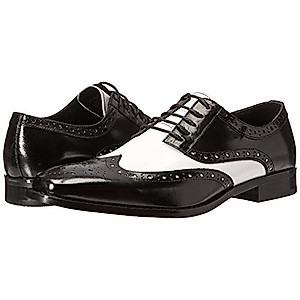 Stacy Adams Men's Tinsley-Wingtip Oxford, Black/White, 15 M US