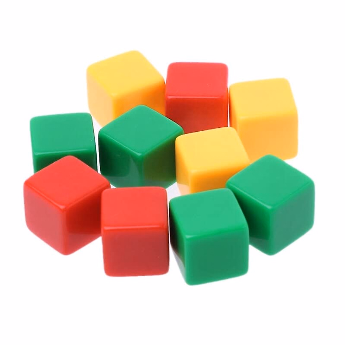 ZYM305 20pcs 16mm Dice Square Corner Blank Dice DIY Engravable Dice 6 Sided Poker Gambling Dice Board Game Teaching Dice Games Dice (Color : 2)