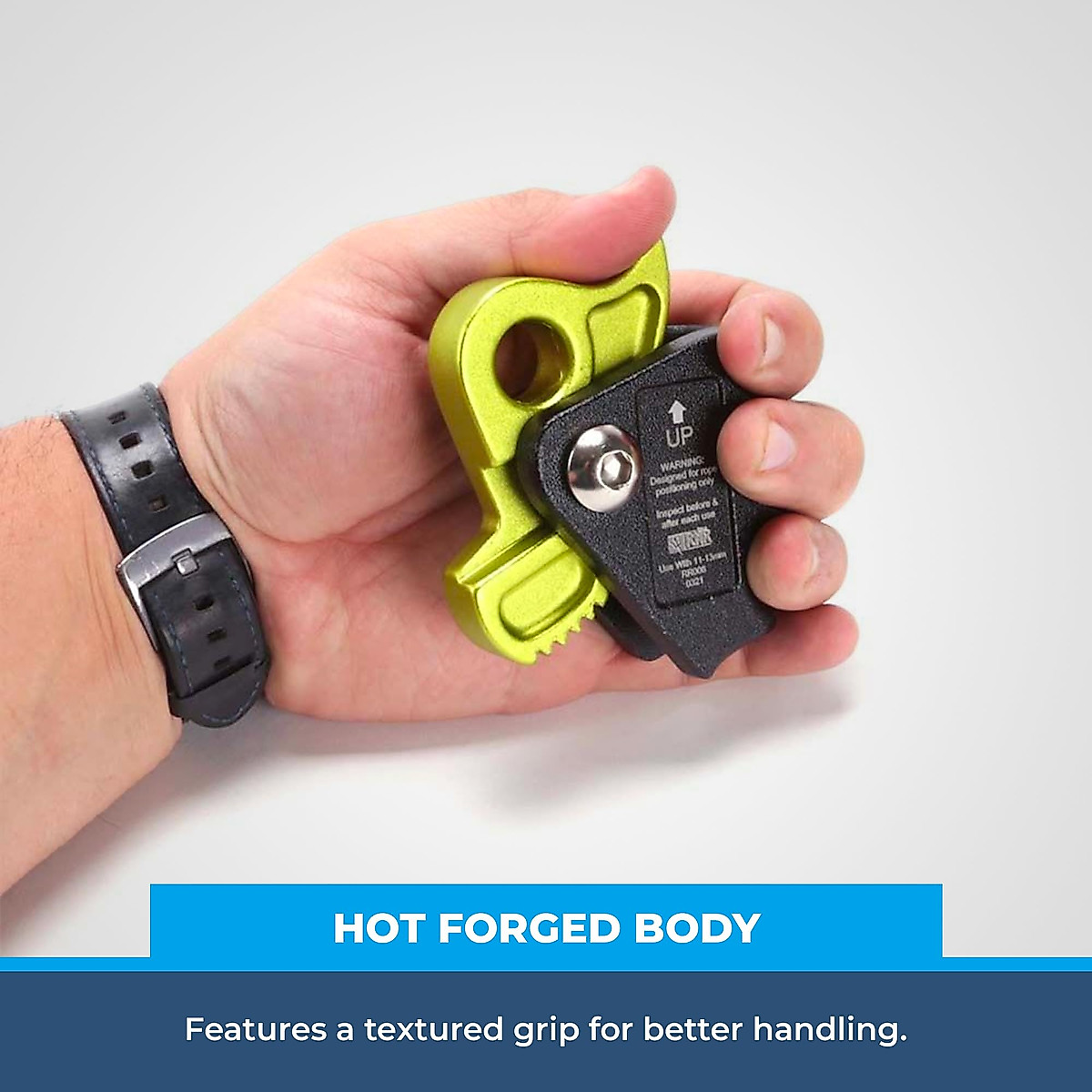 RNA X-Flight Adjustable Lanyard with Snap Hook - Neon Yellow, 12-Foot Heavy-Duty Positioning System, Made in USA, Arborist and Work-at-Height Gear