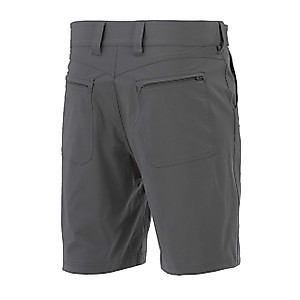 Huk Men's Standard Next Level Quick-Drying Performance Fishing Shorts, Charcoal-10.5", XX-Large