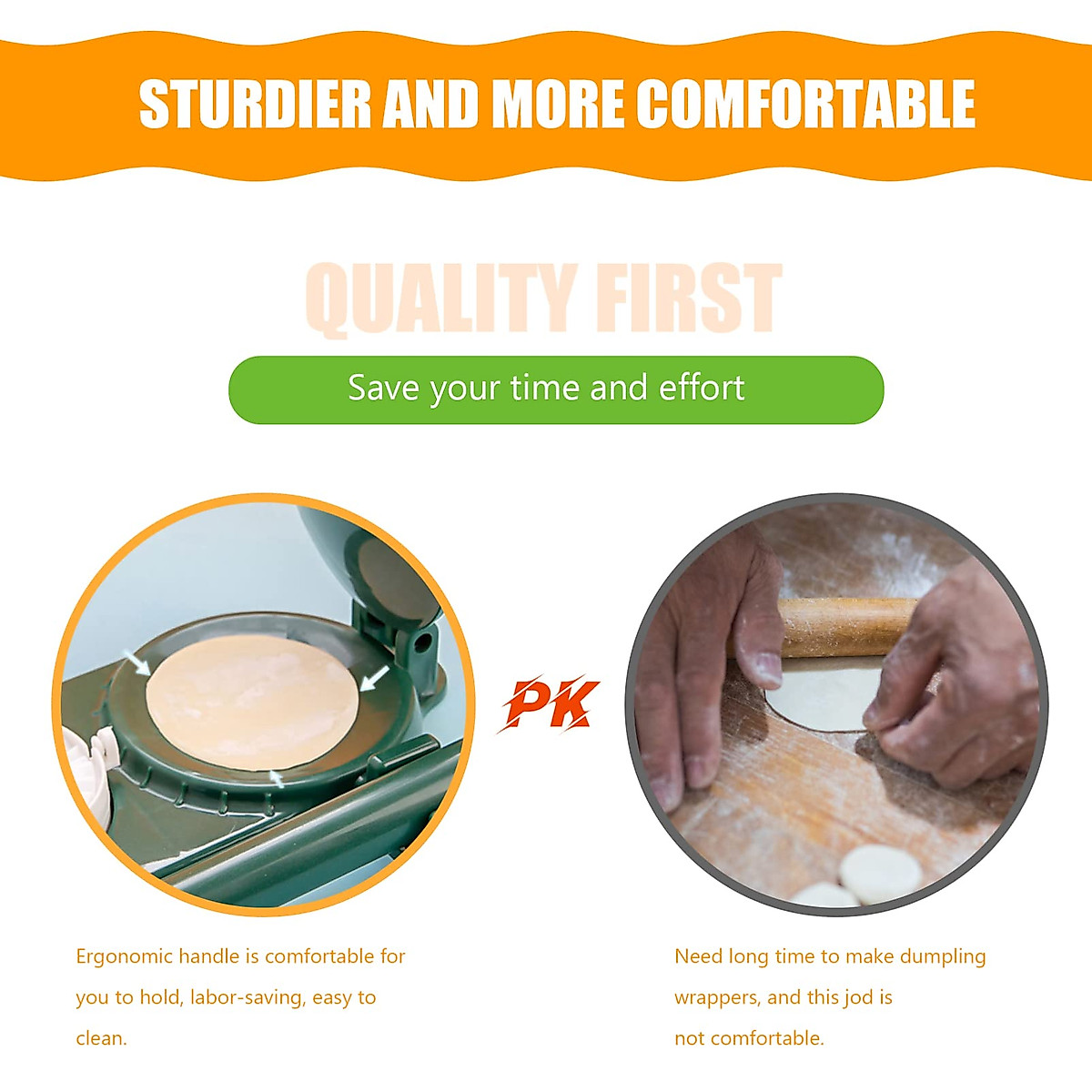 TOPBATHY Dumpling Press Dumpling Press Manual Tortilla Maker Press:Dumpling Wrappers Maker Press Tortillas Pancakes Dumpling Skin Dough Presser Kitchen Gadgets Empanadas Press