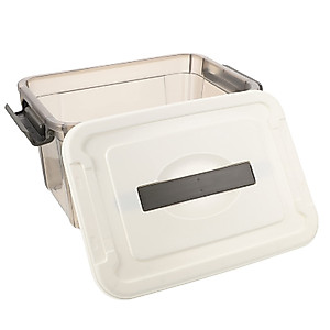 Zerodeko Storage Bins Storage Latches Box Plastic Storage Bin Stackable Storage Organizer Box with Lid Storage Bin Clothes Box Sundries Latches Bin for Garage Office Plastic Storage Bins