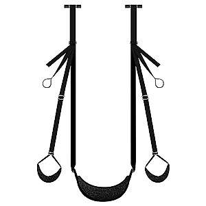 NEWZEST Sex Swing, BDSM Sex Toys Bondage Restraints Sex Furniture Adult Sex Toys & Games, Sex Accessories for Adults Couples, Soft Over-The-Door Sex Swing with Thick Cushion