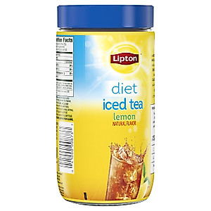 Lipton Diet Iced Tea Mix, Lemon, Makes 15 Quarts (Pack of 2)