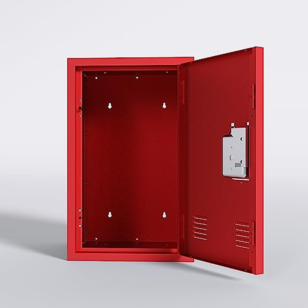 Campfun Metal Locker Storage Cabinet, 24" H Single Locker Cabinet, Small Storage Cabinet Easy Assembly, Lockable Storage Cabinet Organizer, Lockers for Kids Bedroom/Home/School/Office, Red