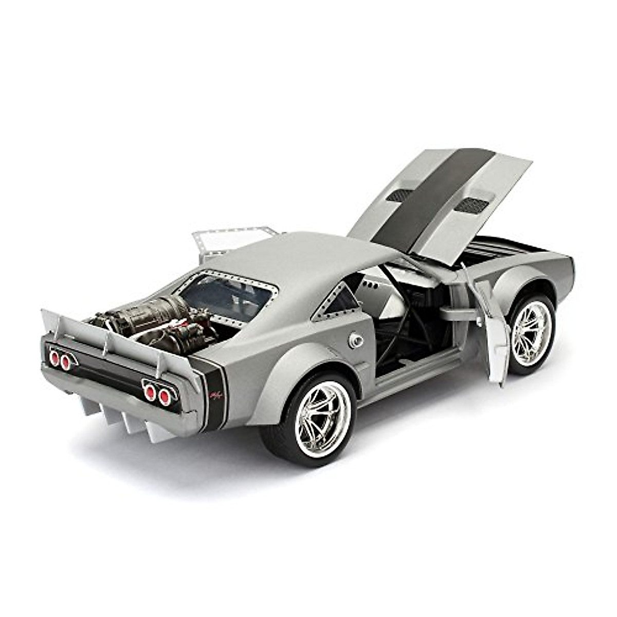 JADA Toys Fast & Furious 1:24 Dom's Ice Charger Die-cast Car, Toys for Kids and Adults, Silver (98291)