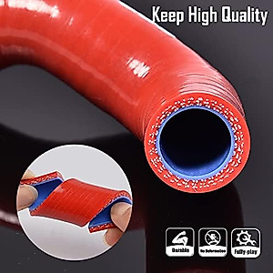 CROSSDESIGN Silicone Intake Induction Hose Kit Red Compatible with Toyota Supra MA70 MK3 7MGE/7MGTE 1986-1992