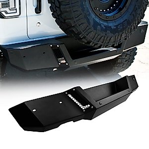 Rear Bumper Fit for 2018 2019 2020 2021 2022 2023 2024 Jeep Wrangler JL/JLU 2&4 Doors Full Width Offroad Back Bumper with OEM Reverse Sensor Holes Replacement Exterior Accessories