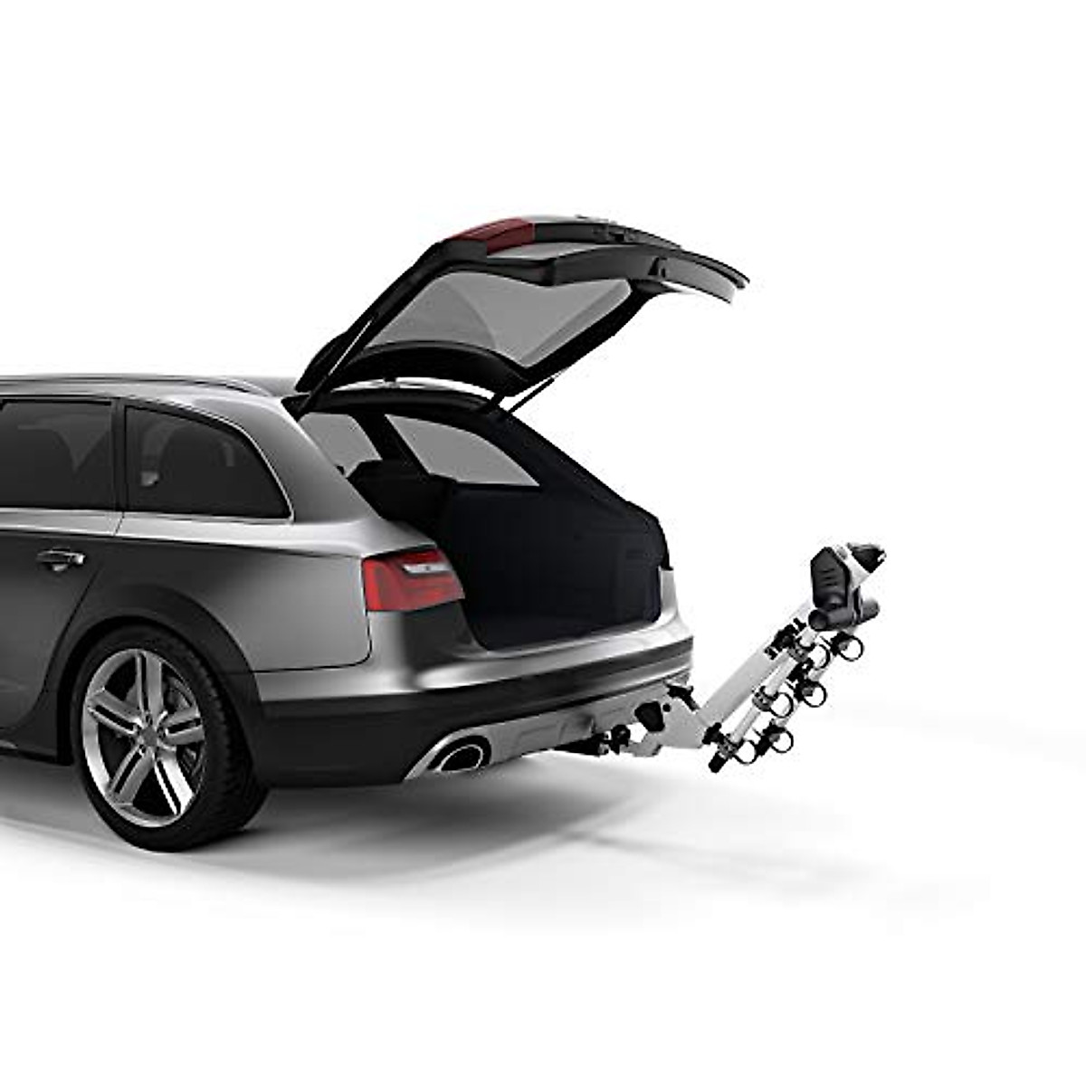 Thule Helium Pro Hanging Bike Rack - Carries 3 Bikes - Lightweight Hitch Bike Rack - Fits 2" and 1.25" receivers - Quick Tool-Free Installation - Tilts for Trunk Access - 112lb Load Capacity