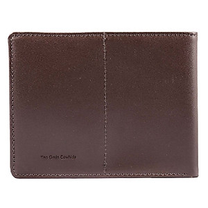 Big Skinny Men's Super Stretch Skinny Leather Bi-Fold Slim Wallet, Holds Up to 30 Cards, Brown (SKNYLSSBR)