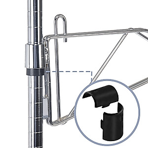 Bivethoi 72 Pack Wire Shelf Clips for 7/8 Inch Post, Split Shelving Sleeves Replacements for Wire Shelving System, 36 Pairs