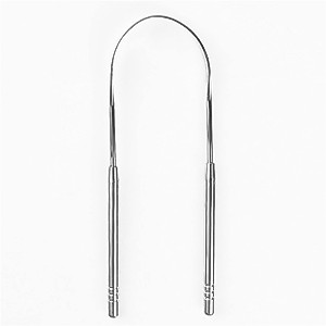 LoveAloe Durable Tongue Cleaning Brush Metal Travel Portable Food Scraper For Adults Keep Teeth Healthy