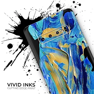 DesignSkinz Liquid Abstract Paint V65 Protective Vinyl Decal Wrap Skin Cover Compatible with The Samsung Galaxy S20 (Screen Trim & Back Glass Skin)