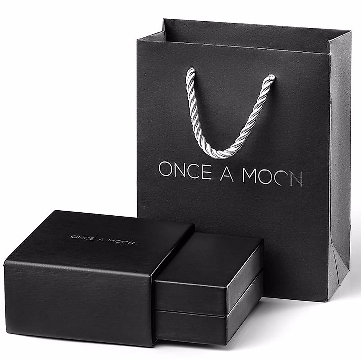 Once A Moon - Sterling Silver Lunar Necklace Made With Real Moon Dust Meteorite | Best Valentine's Day Gifts | Gift for Wife | Best Gift for wife | Gift for her | Astrology Gift (18"+2" Extender)