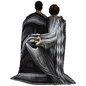 Pure Country Weavers The Blessing Angel Blanket by Anne Stokes Gothic Collection - Gift Fantasy Tapestry Throw Woven from Cotton - Made in The USA (72x54)